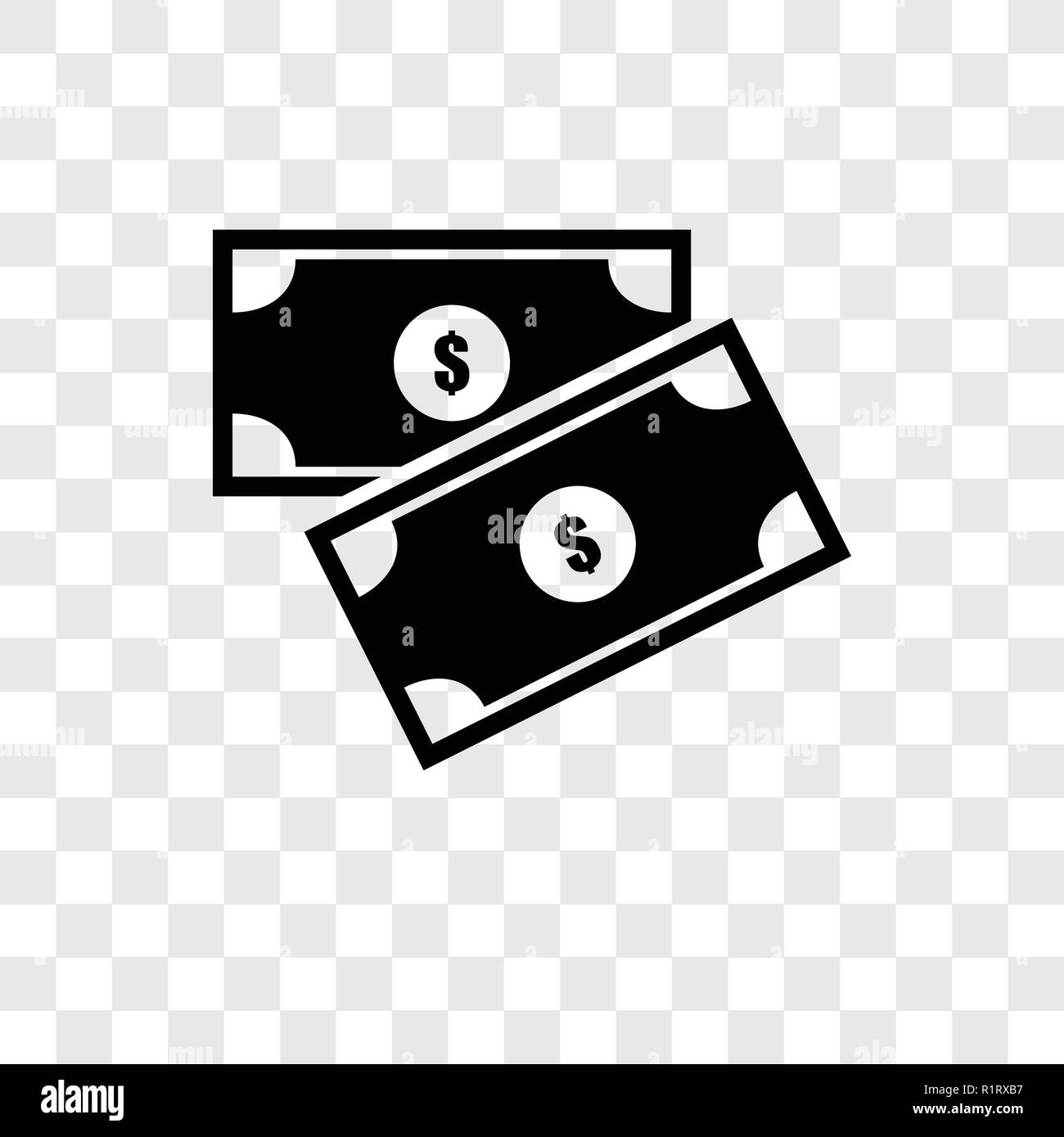 Money vector icon isolated on transparent background, Money ...