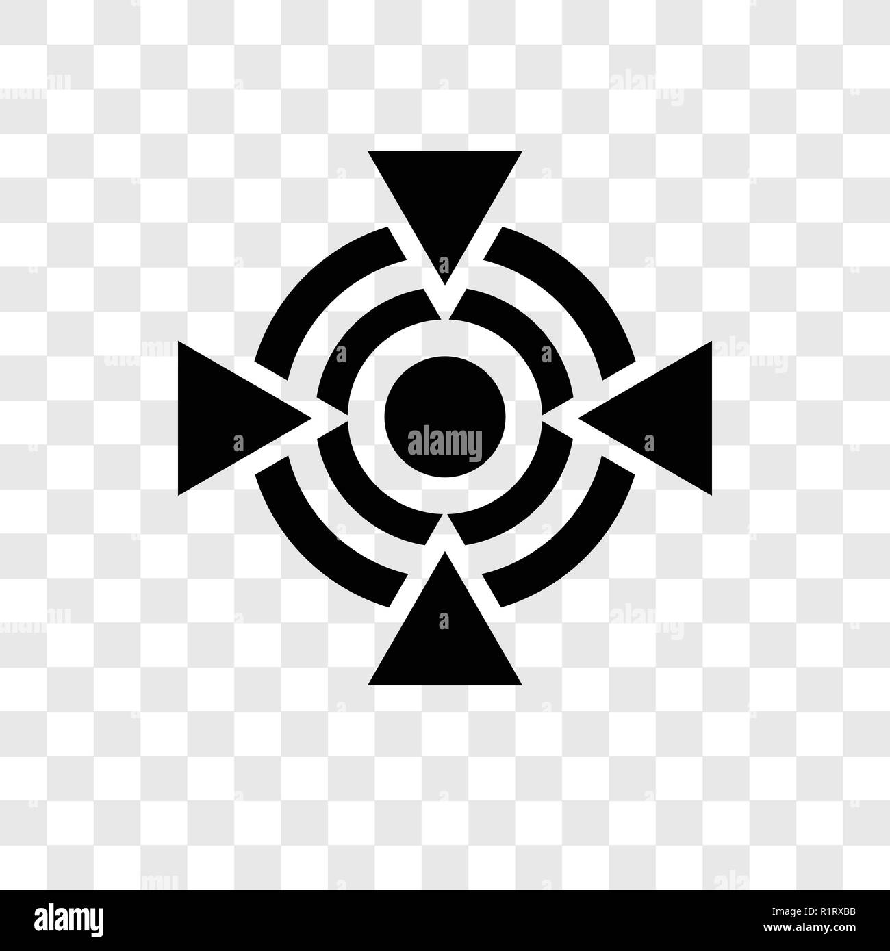 Target vector icon isolated on transparent background, Target ...