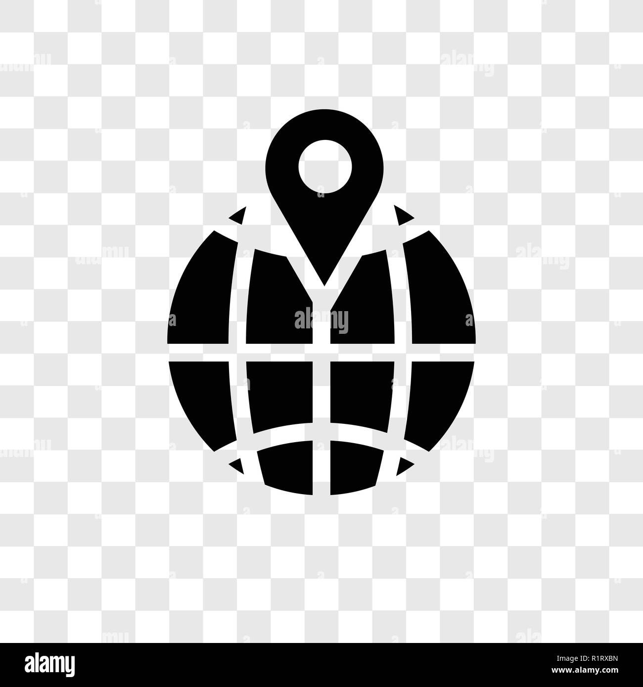 Worldwide vector icon isolated on transparent background, Worldwide ...