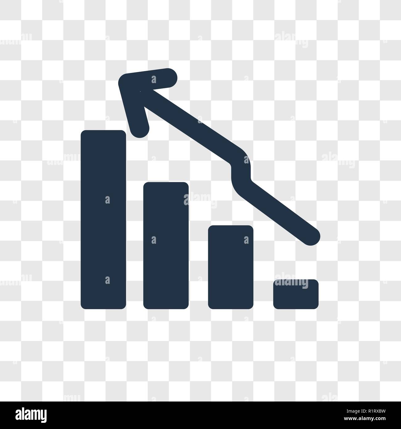 Bar chart vector icon isolated on transparent background, Bar chart ...