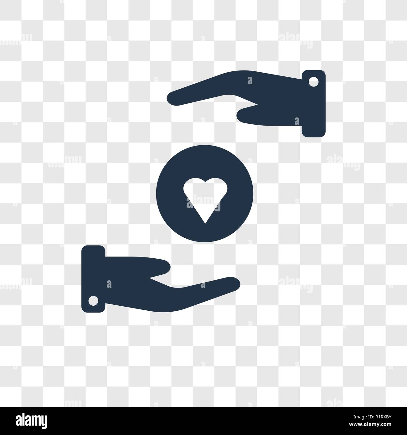 Care vector icon isolated on transparent background, Care transparency ...