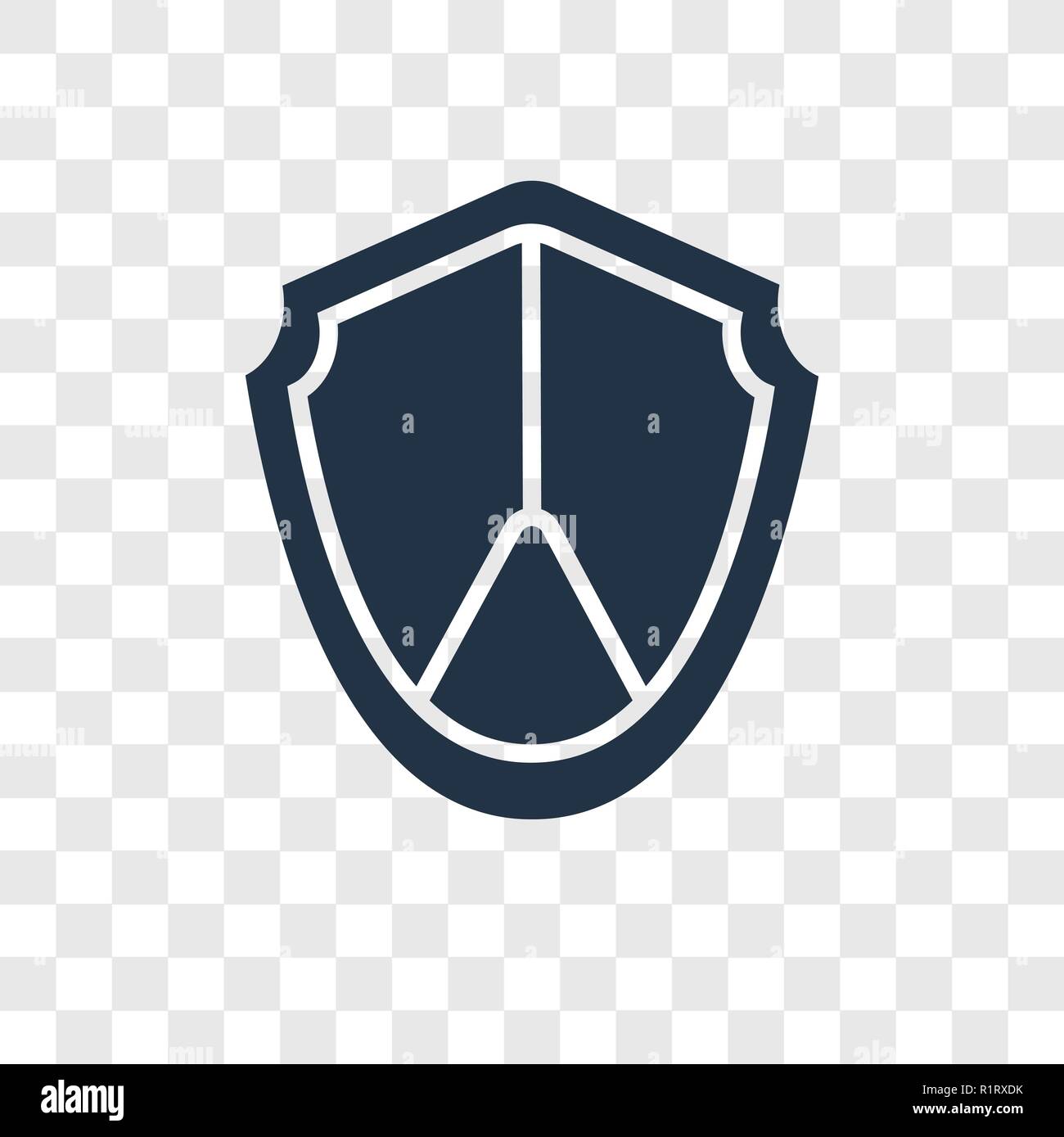 Shield vector icon isolated on transparent background, Shield ...