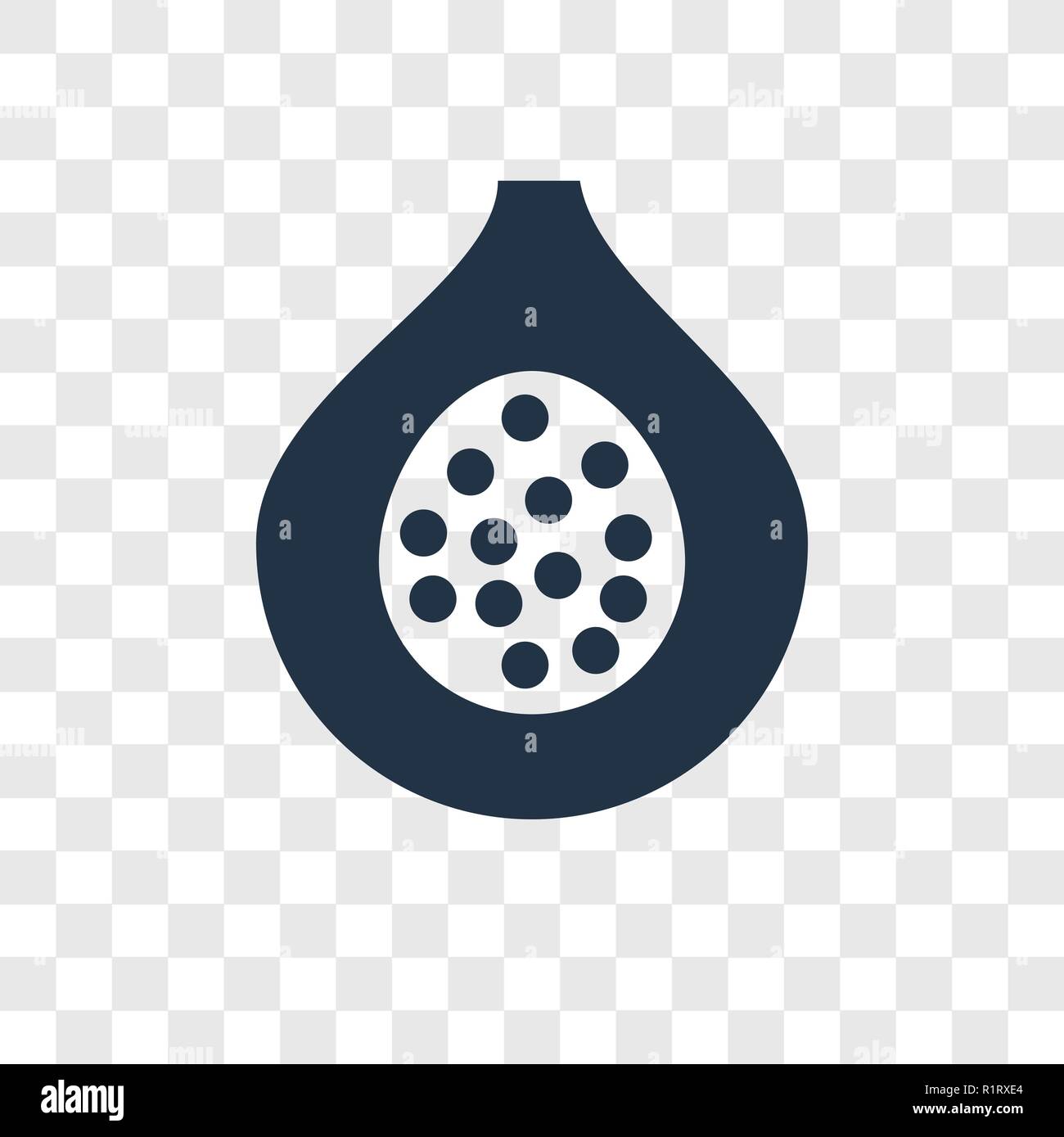 Fig vector icon isolated on transparent background, Fig transparency ...
