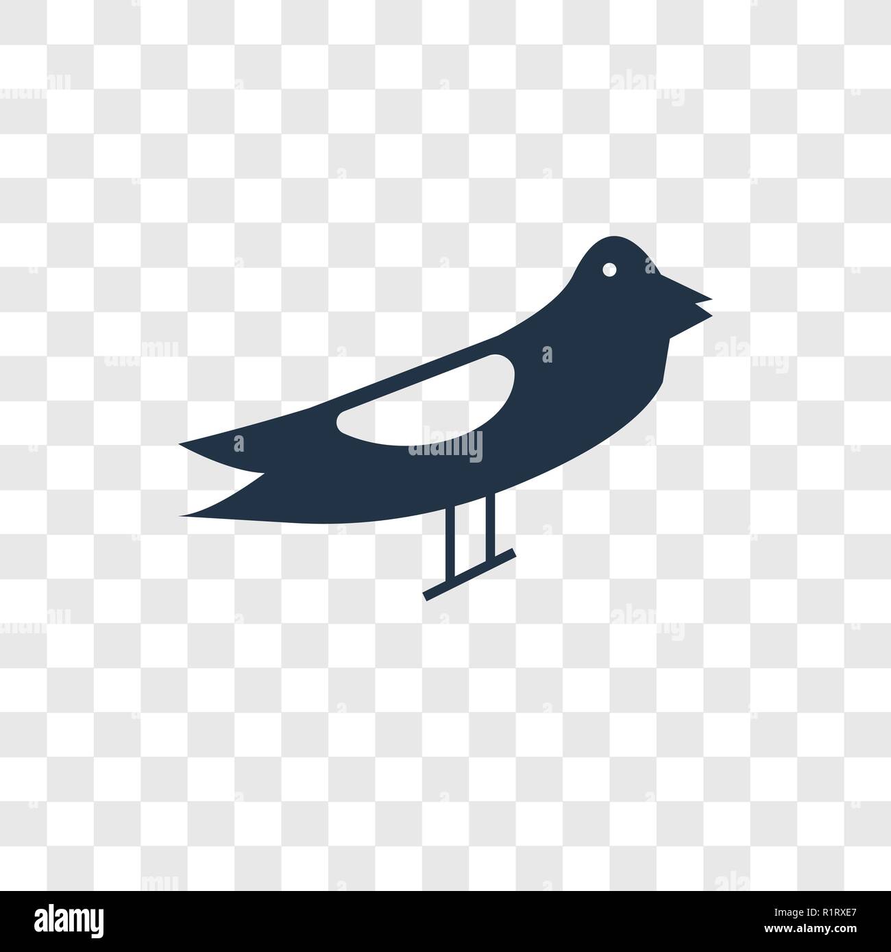 Seagull vector icon isolated on transparent background, Seagull ...