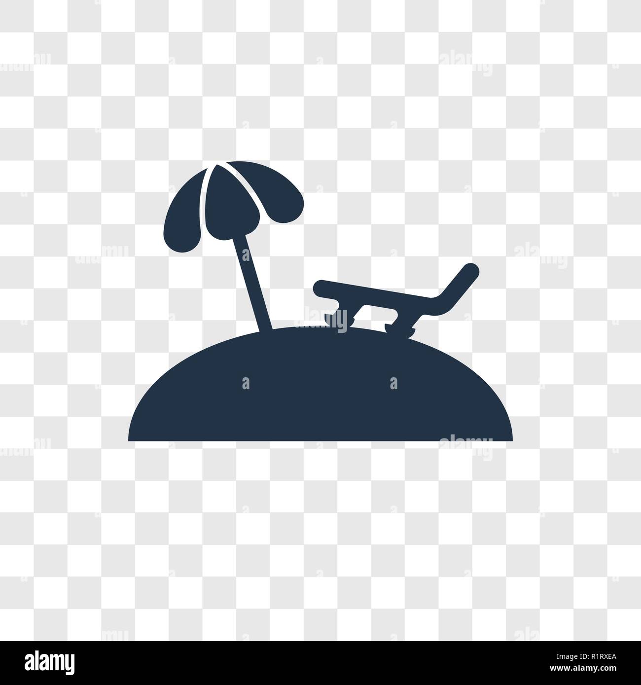 Sun umbrella vector icon isolated on transparent background, Sun ...