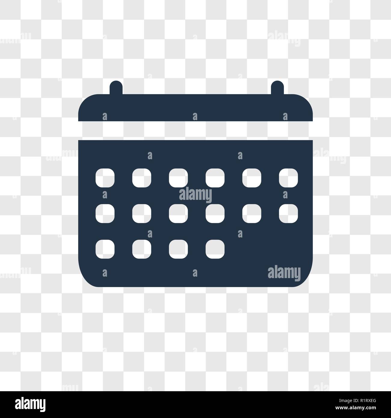 Calendar vector icon isolated on transparent background, Calendar ...