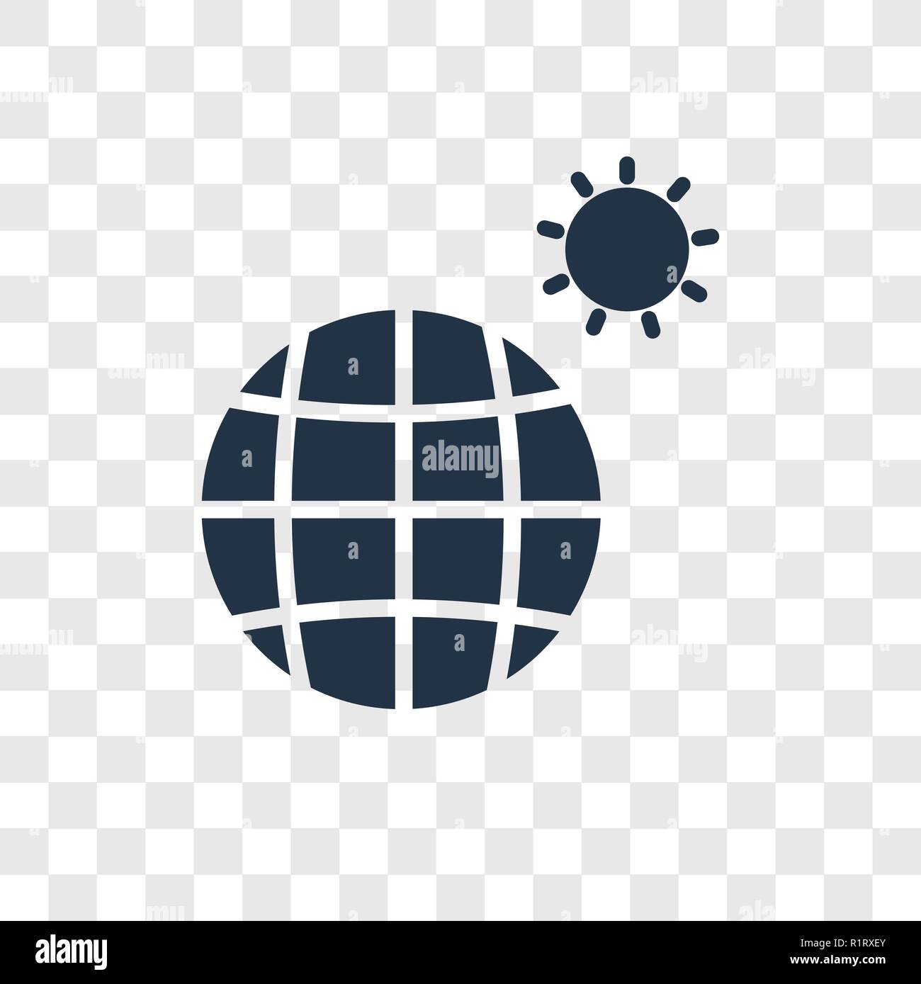 Planet earth vector icon isolated on transparent background, Planet ...