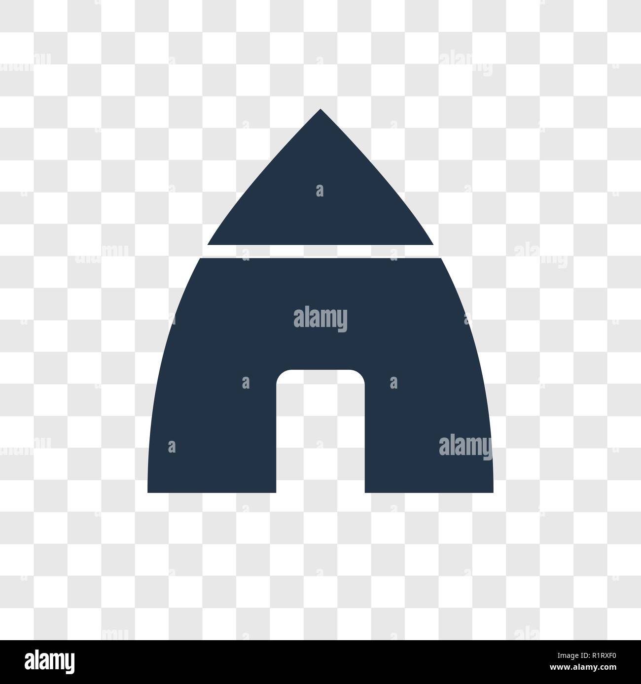 Tent vector icon isolated on transparent background, Tent transparency ...
