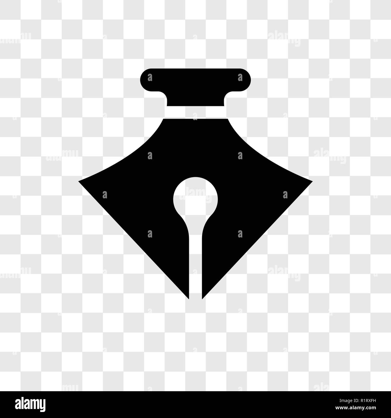 Pen vector icon isolated on transparent background, Pen transparency ...