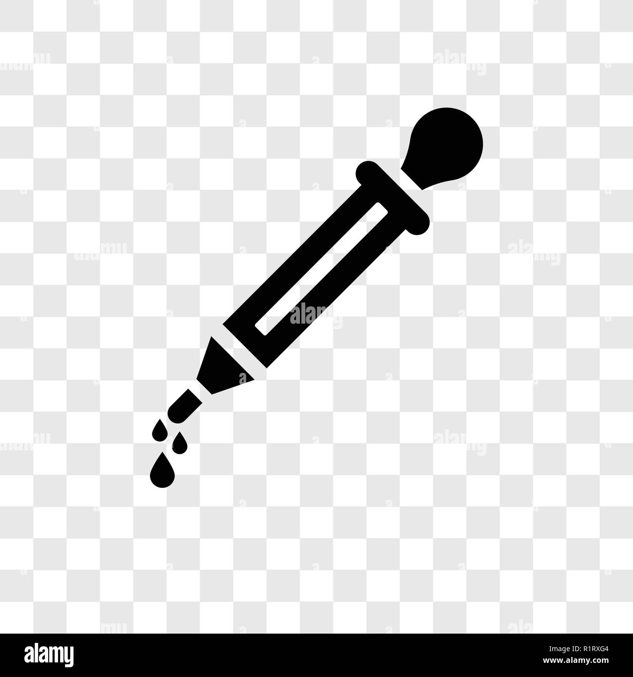 Eyedropper vector icon isolated on transparent background, Eyedropper ...