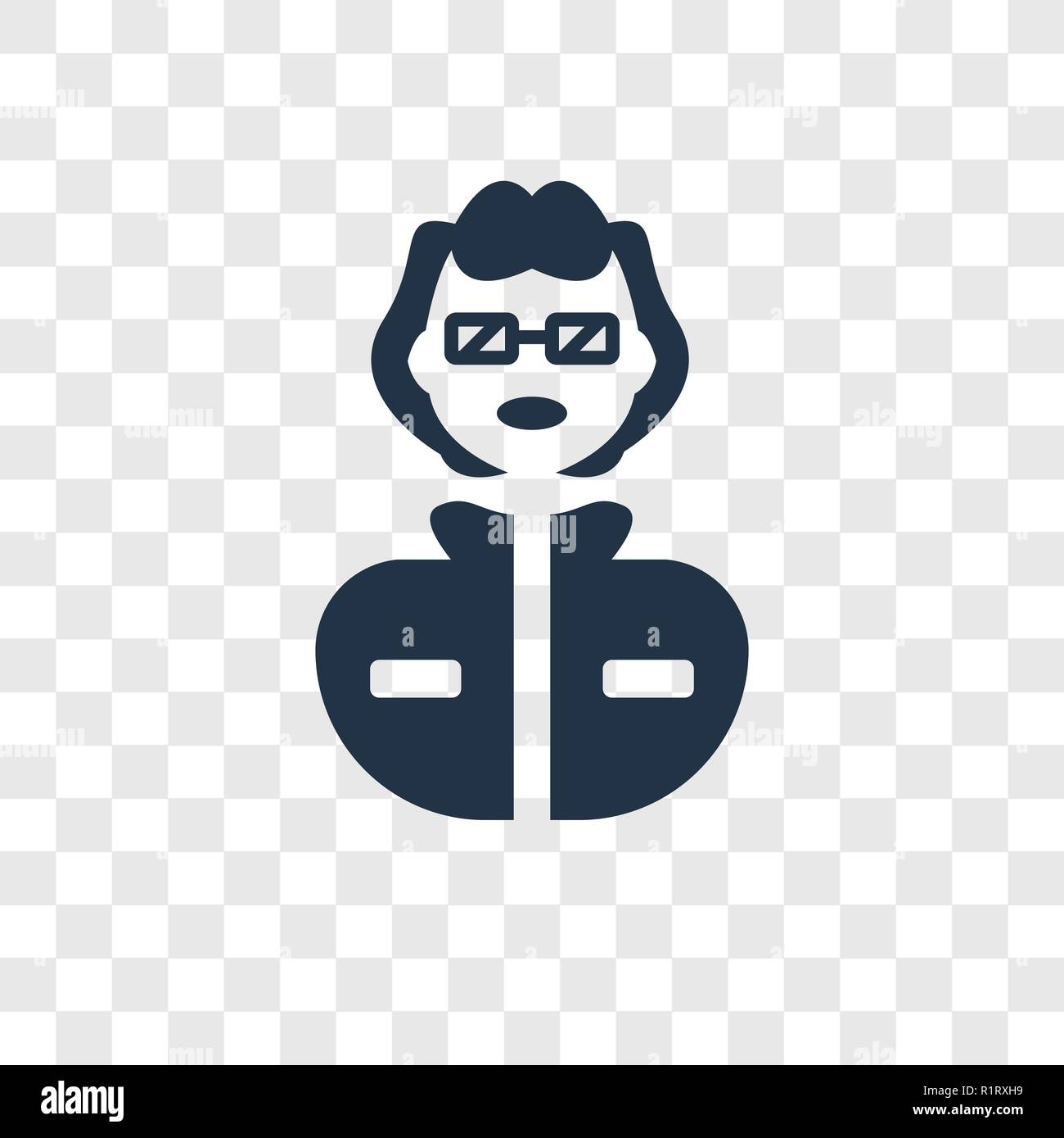 Geek vector icon isolated on transparent background, Geek transparency ...