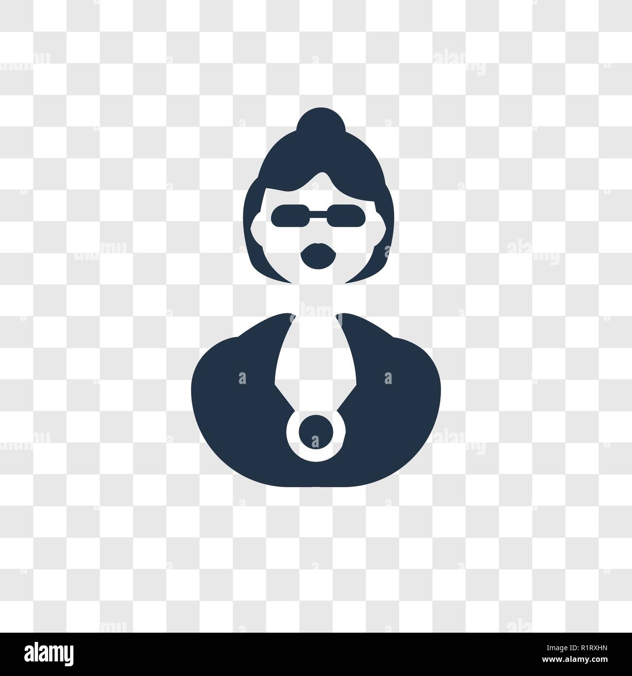 Teacher vector icon isolated on transparent background, Teacher ...