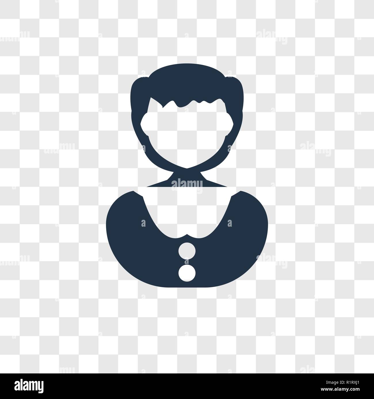 Clerk vector icon isolated on transparent background, Clerk ...