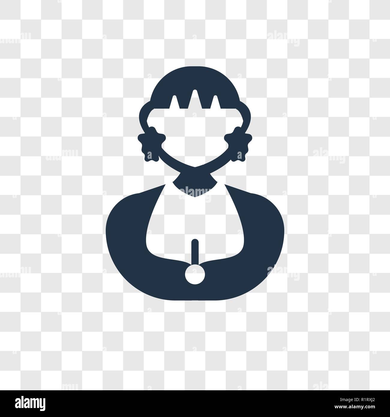 Woman vector icon isolated on transparent background, Woman ...