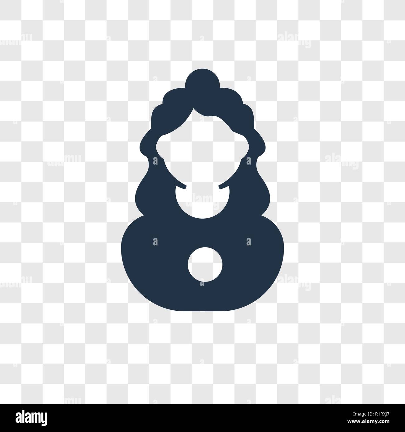 Woman vector icon isolated on transparent background, Woman ...