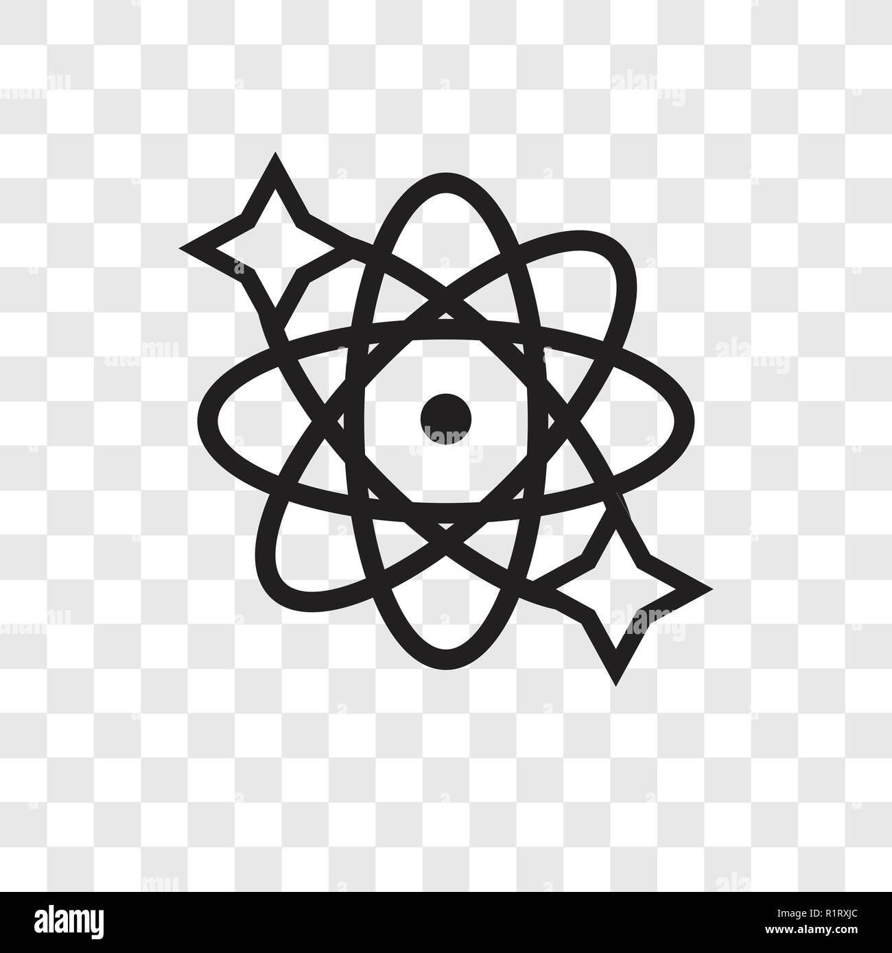 Atomic orbitals vector icon isolated on transparent background, Atomic ...