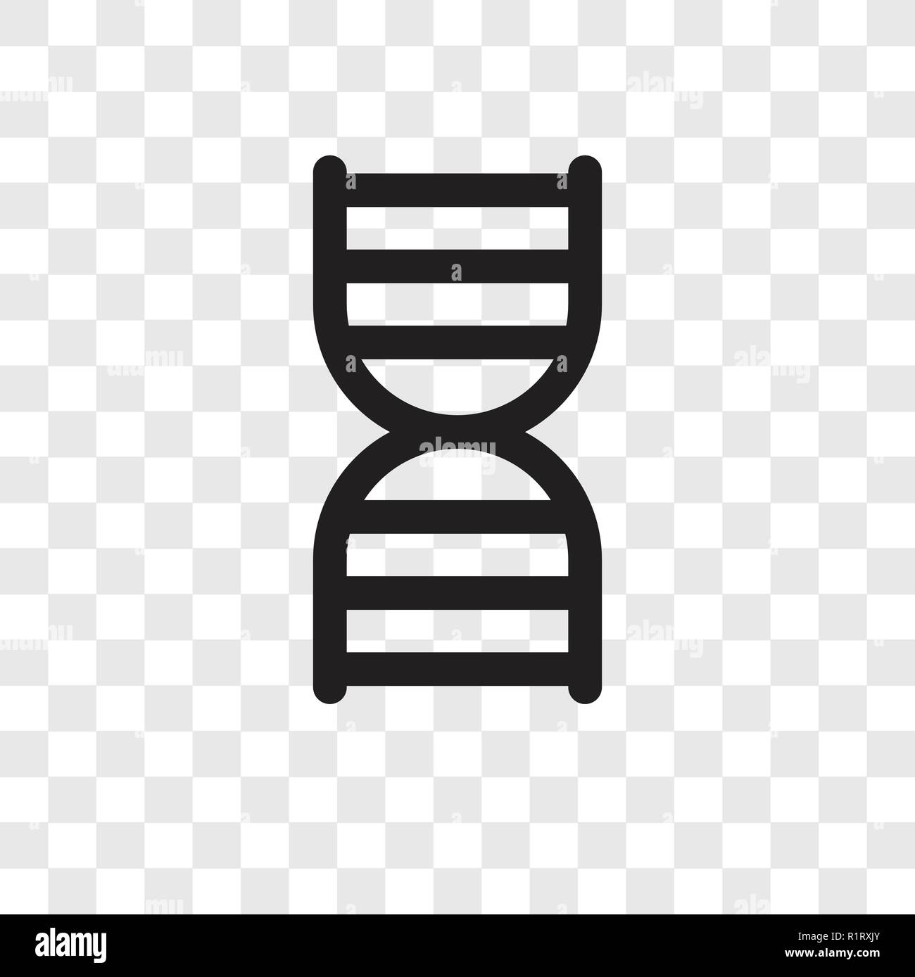 DNA strand vector icon isolated on transparent background, DNA strand ...