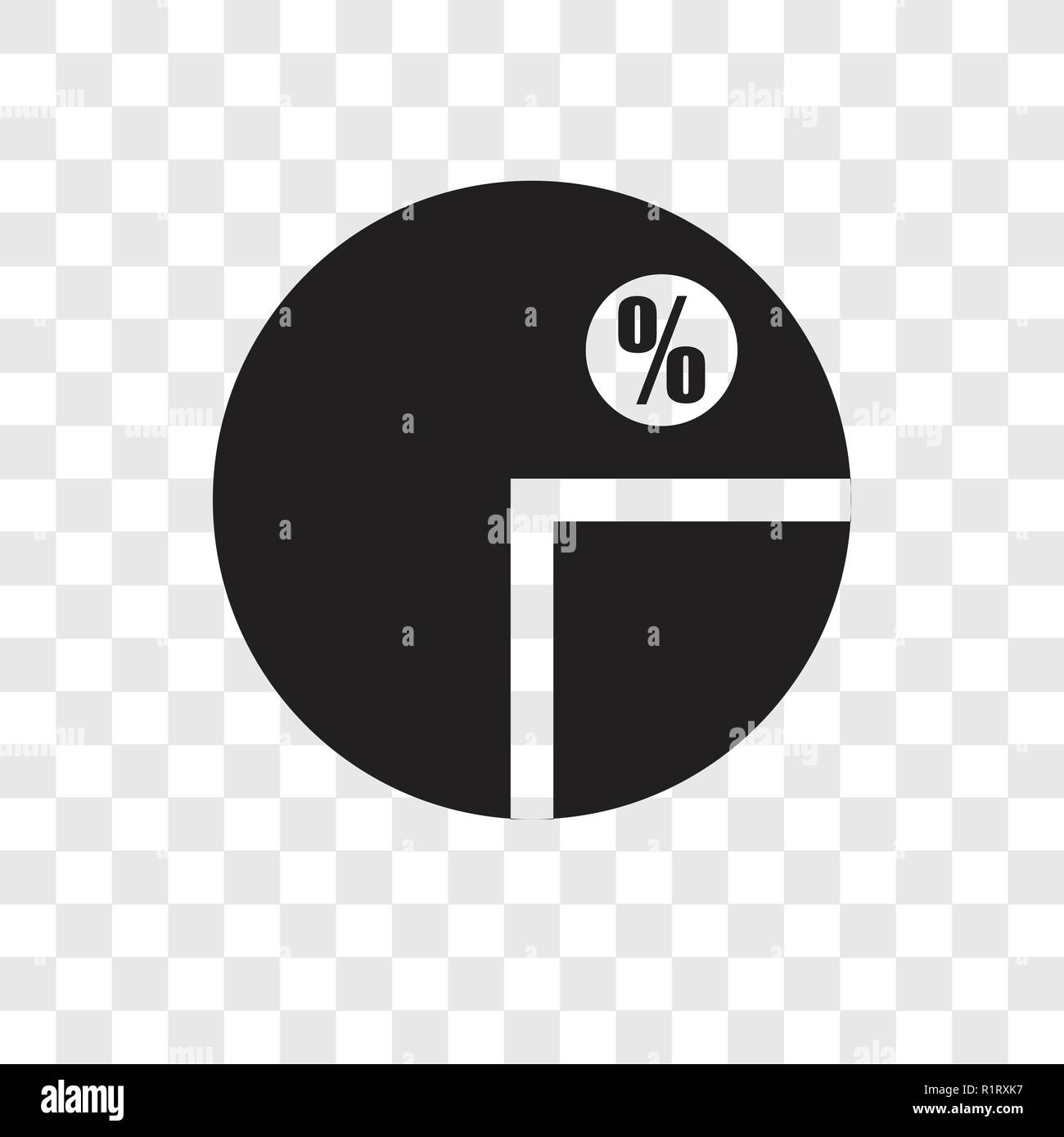 Pie chart vector icon isolated on transparent background, Pie chart ...