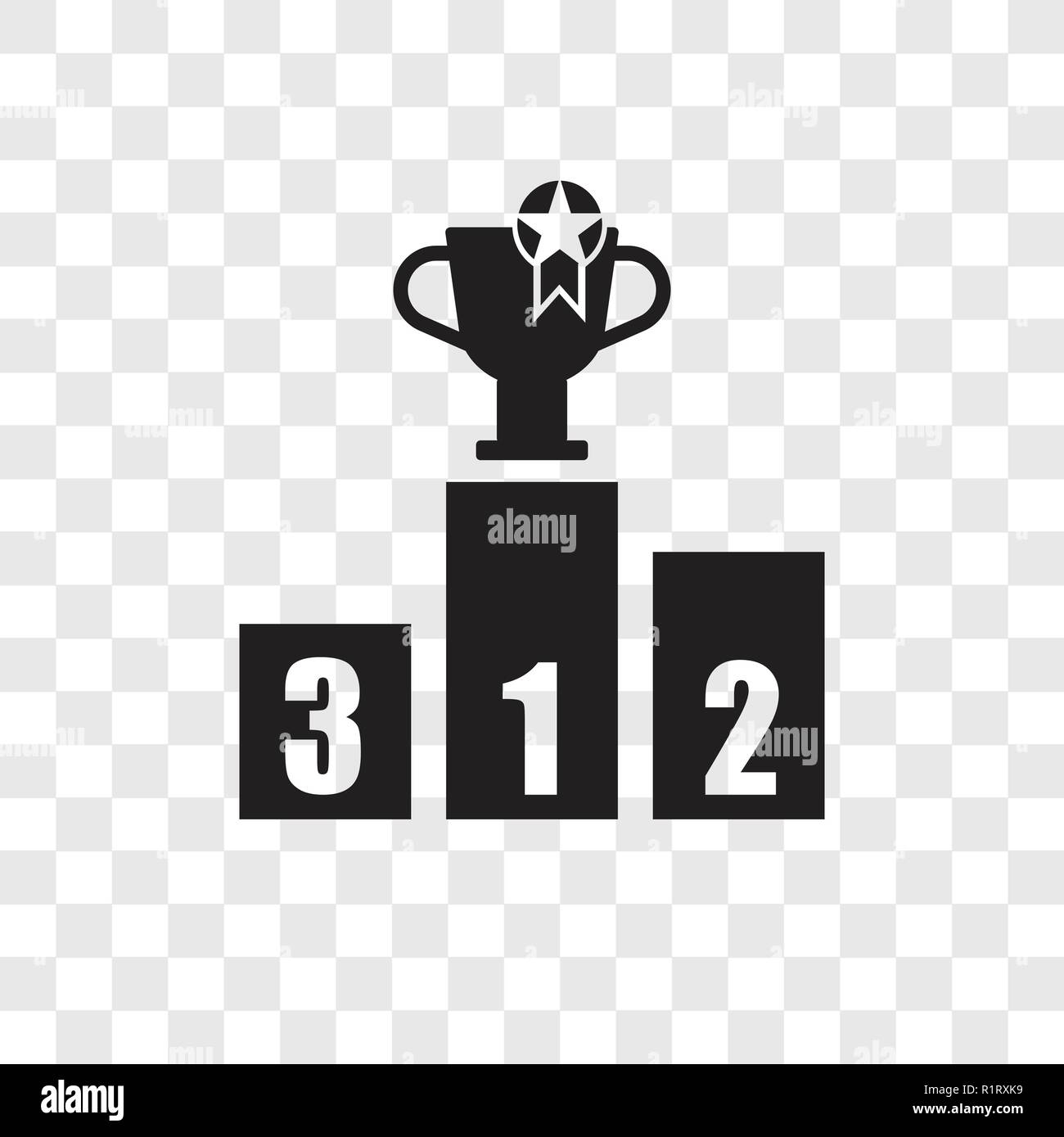 Podium vector icon isolated on transparent background, Podium ...