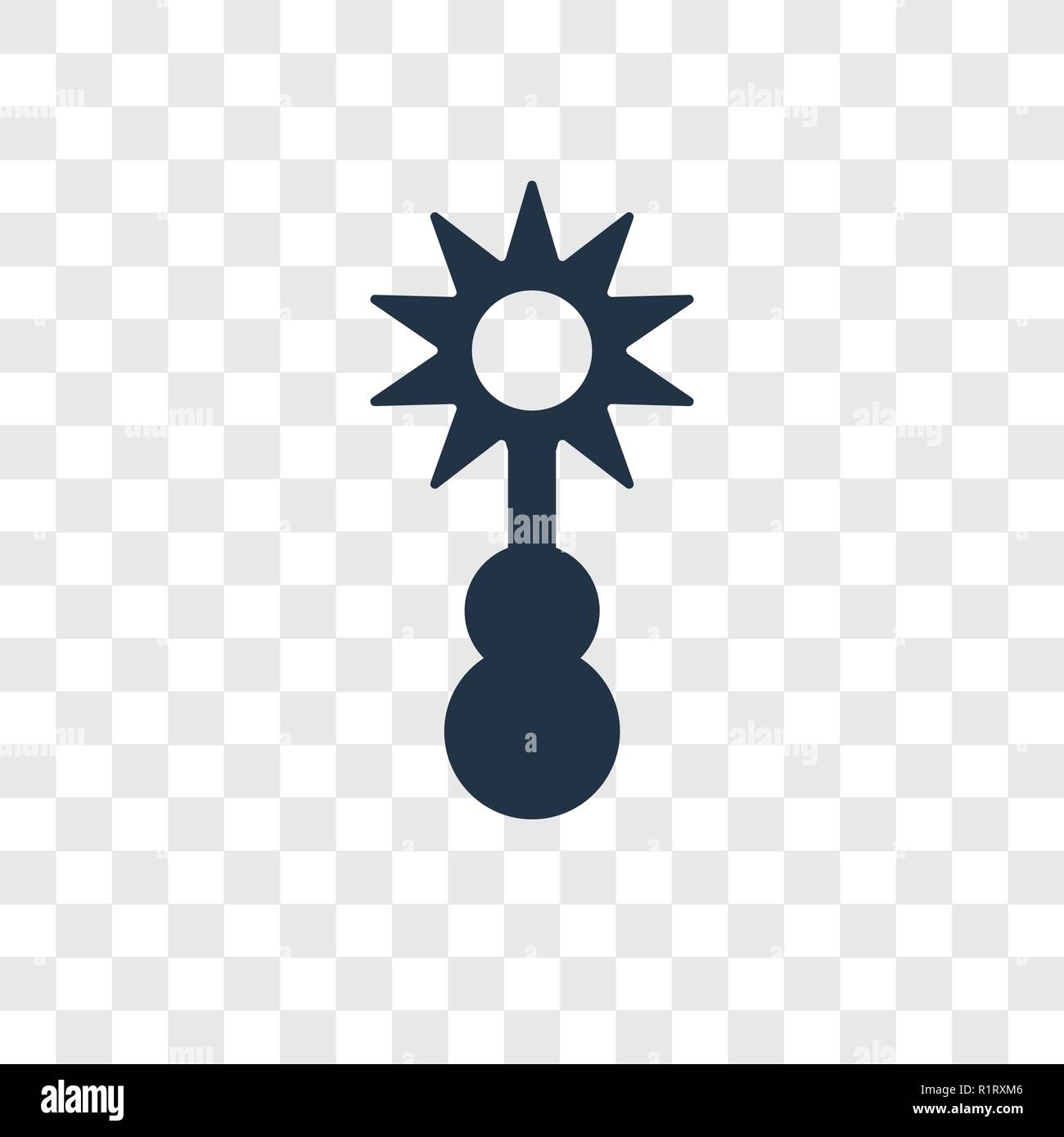 Rattle vector icon isolated on transparent background, Rattle ...
