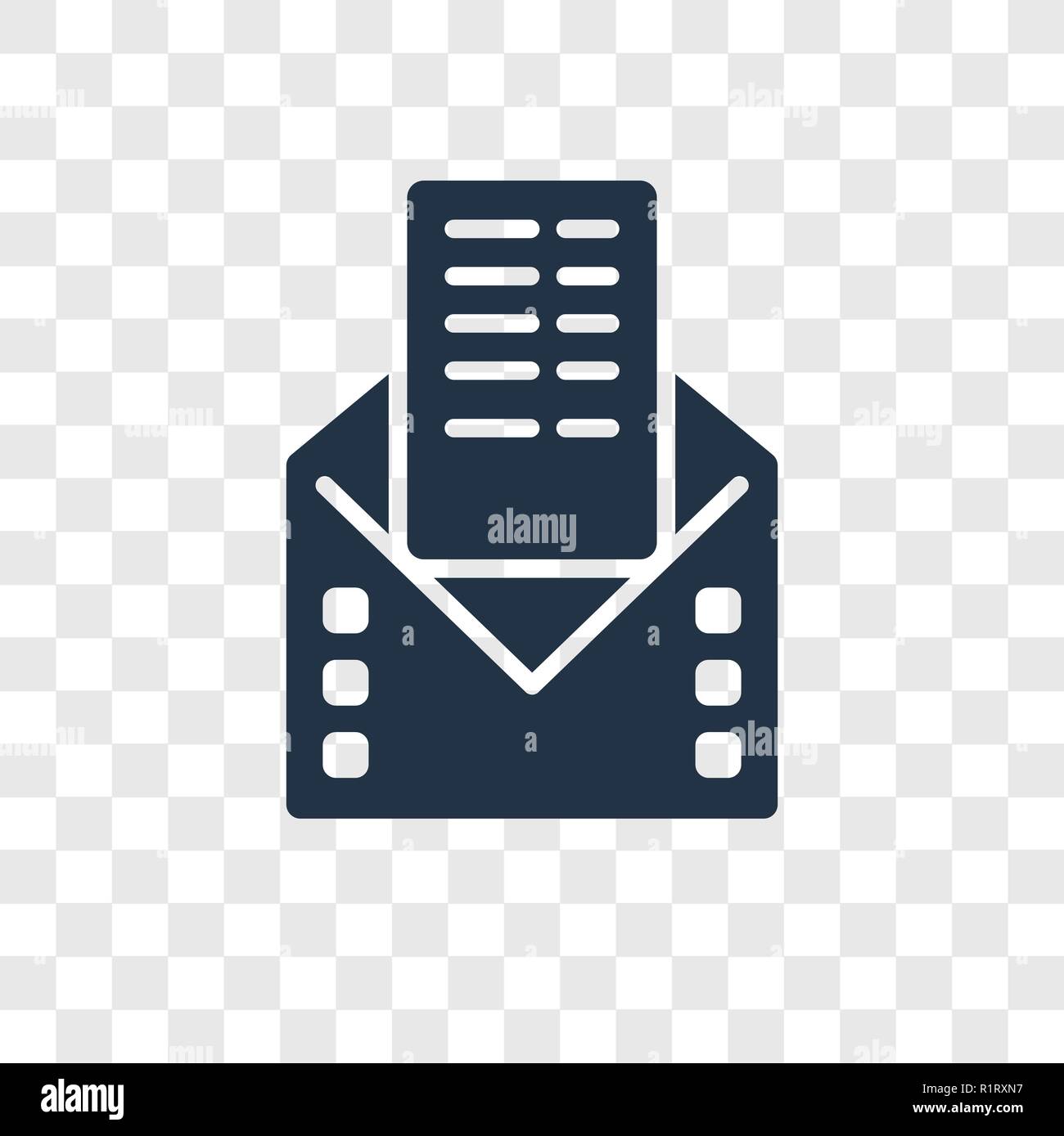 Letter vector icon isolated on transparent background, Letter ...