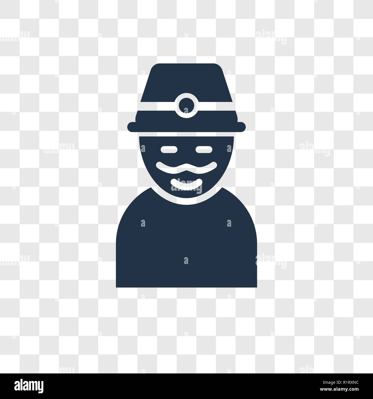 Pilgrim vector icon isolated on transparent background, Pilgrim ...