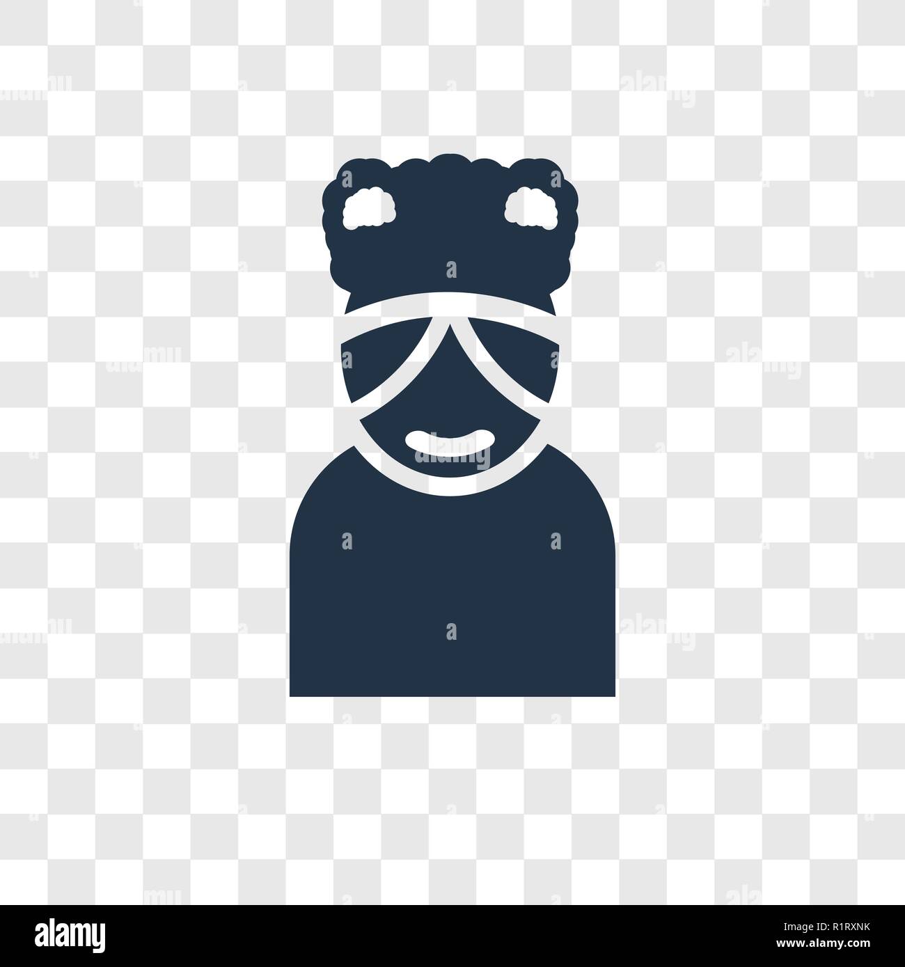 Pilgrim vector icon isolated on transparent background, Pilgrim ...