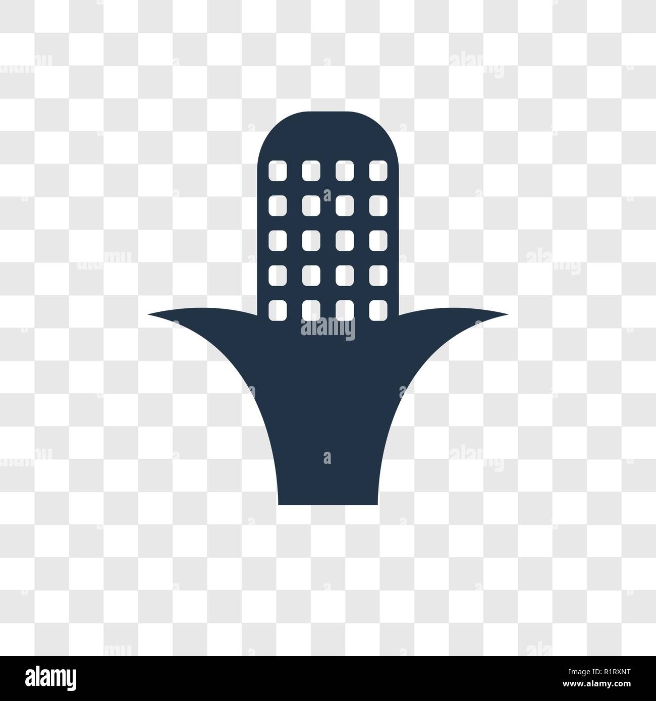 Corn vector icon isolated on transparent background, Corn transparency ...