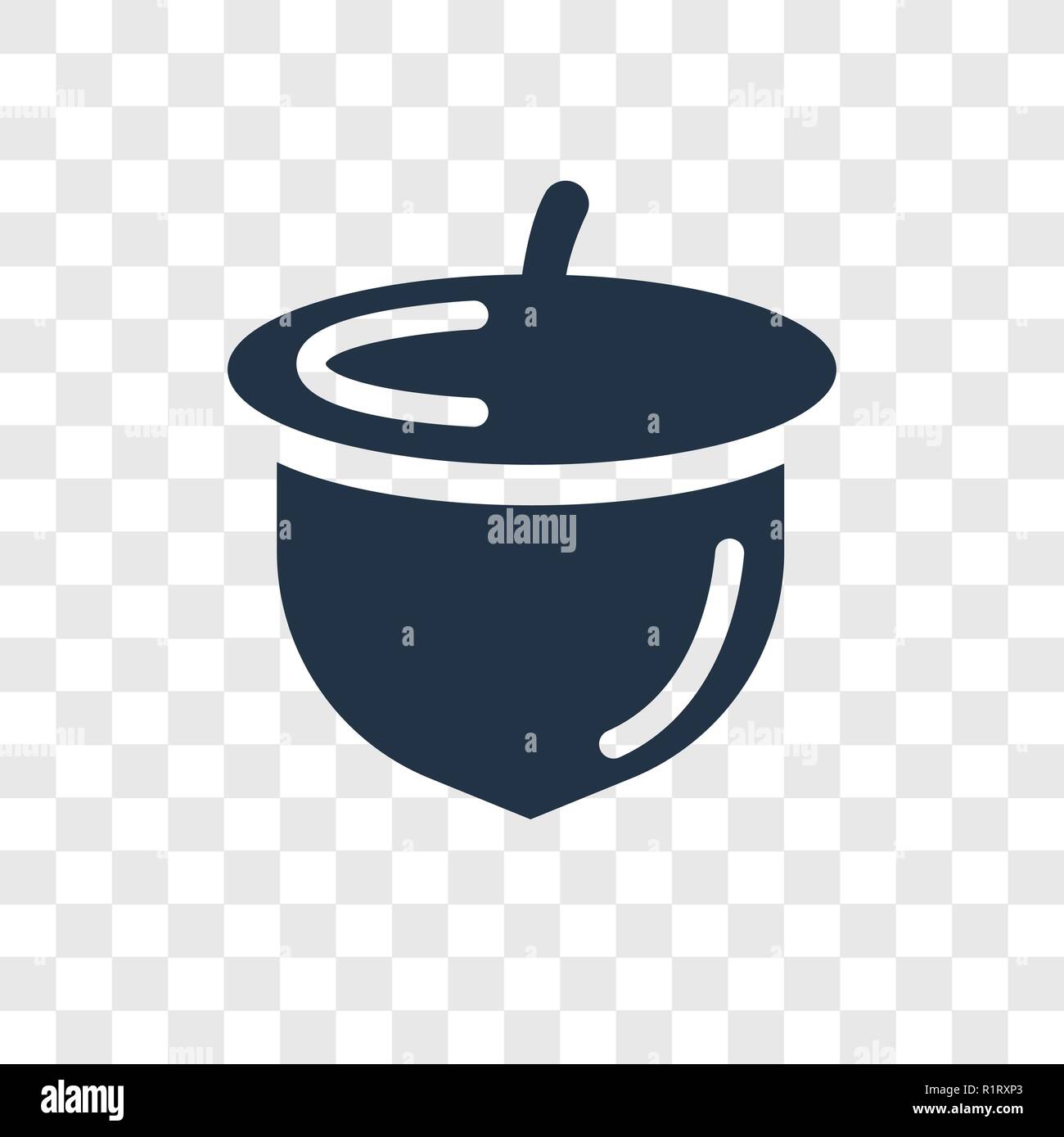 Acorn vector icon isolated on transparent background, Acorn ...