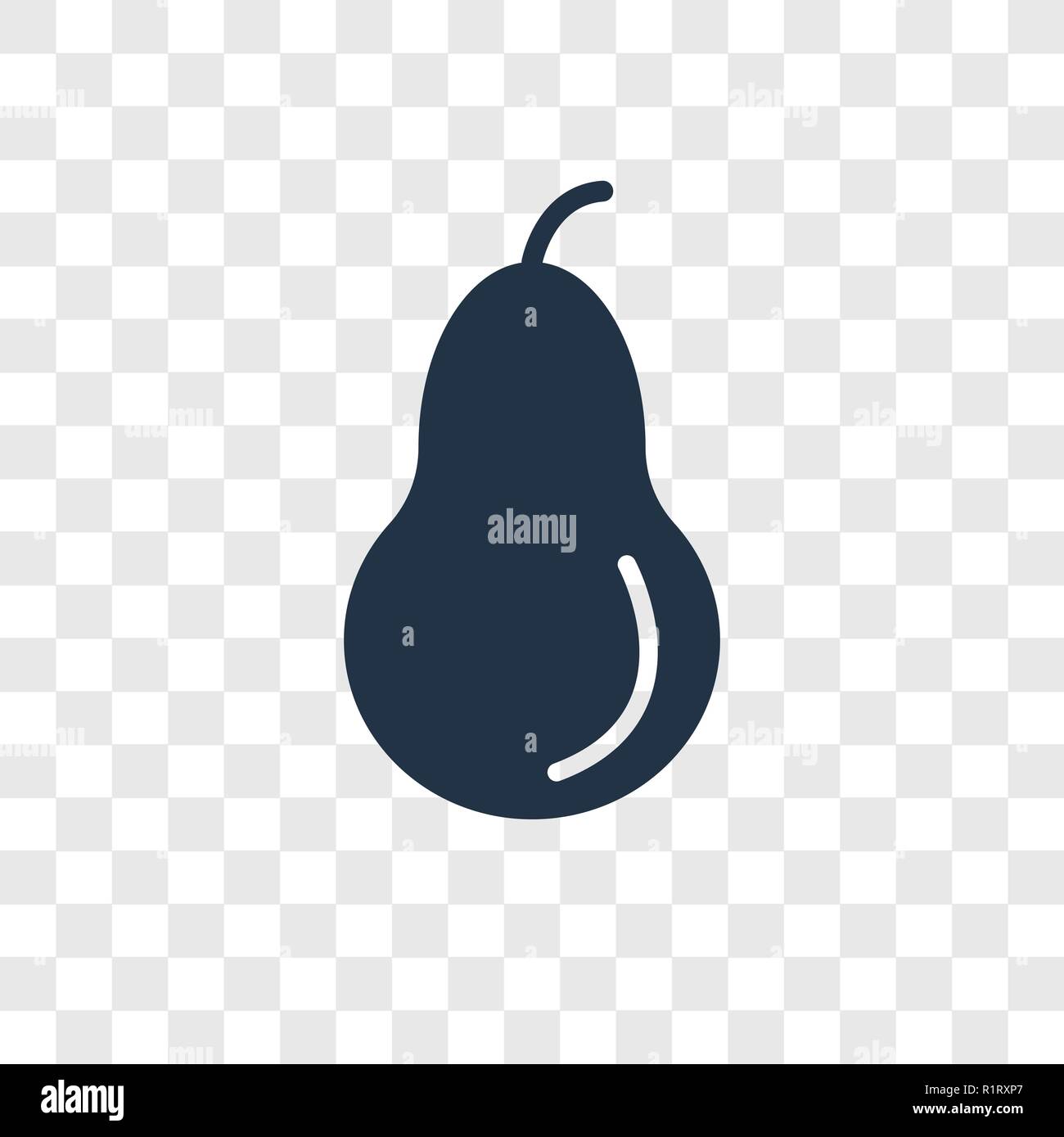 Pear vector icon isolated on transparent background, Pear transparency ...