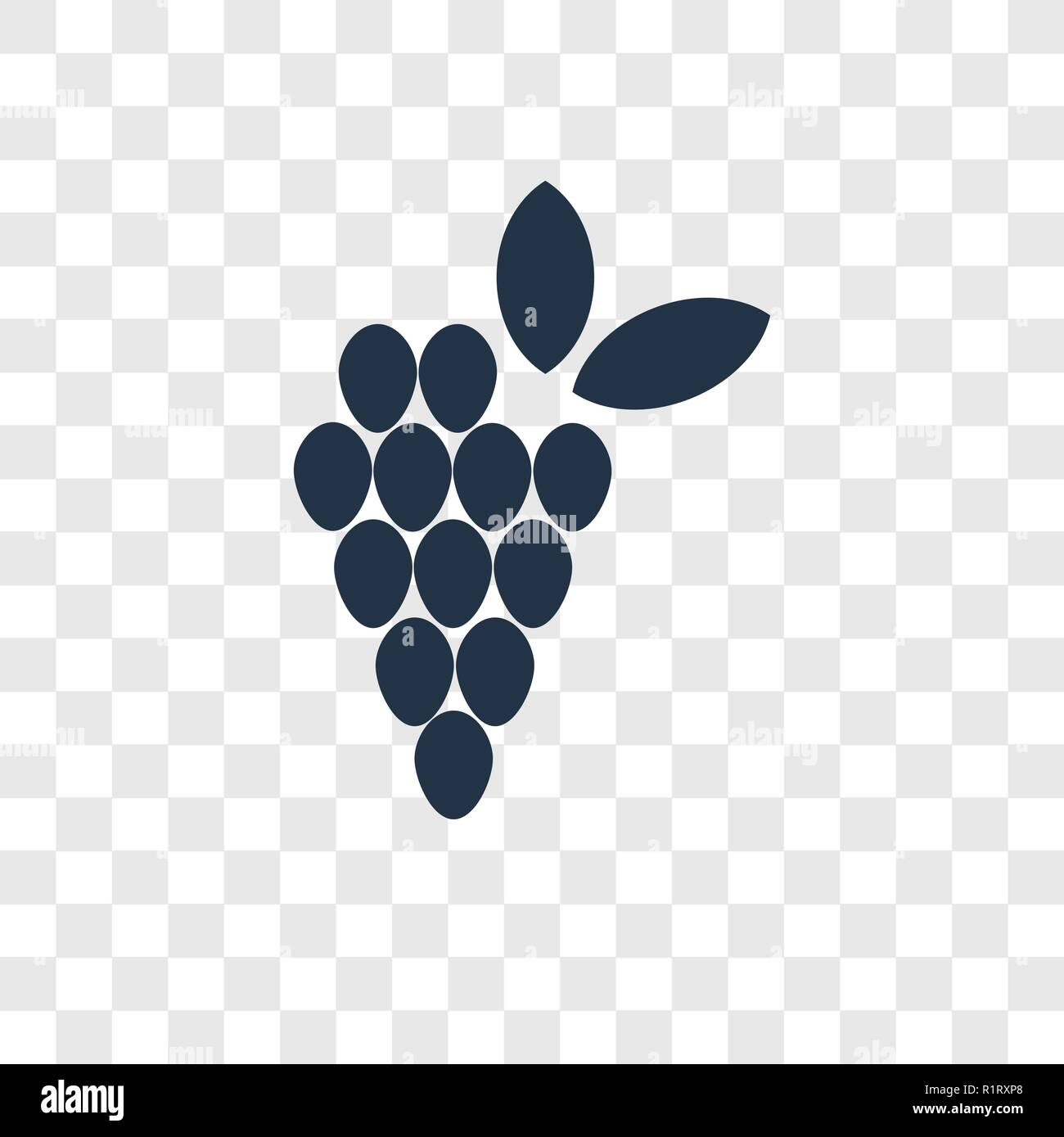 Grapes vector icon isolated on transparent background, Grapes ...