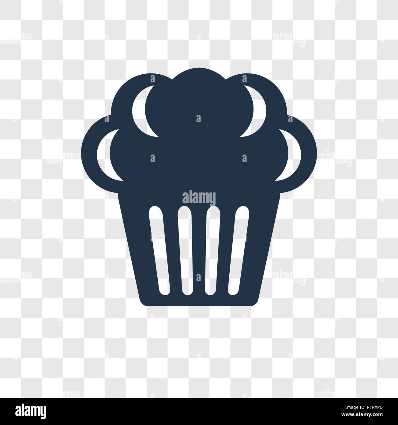 Muffin vector icon isolated on transparent background, Muffin ...