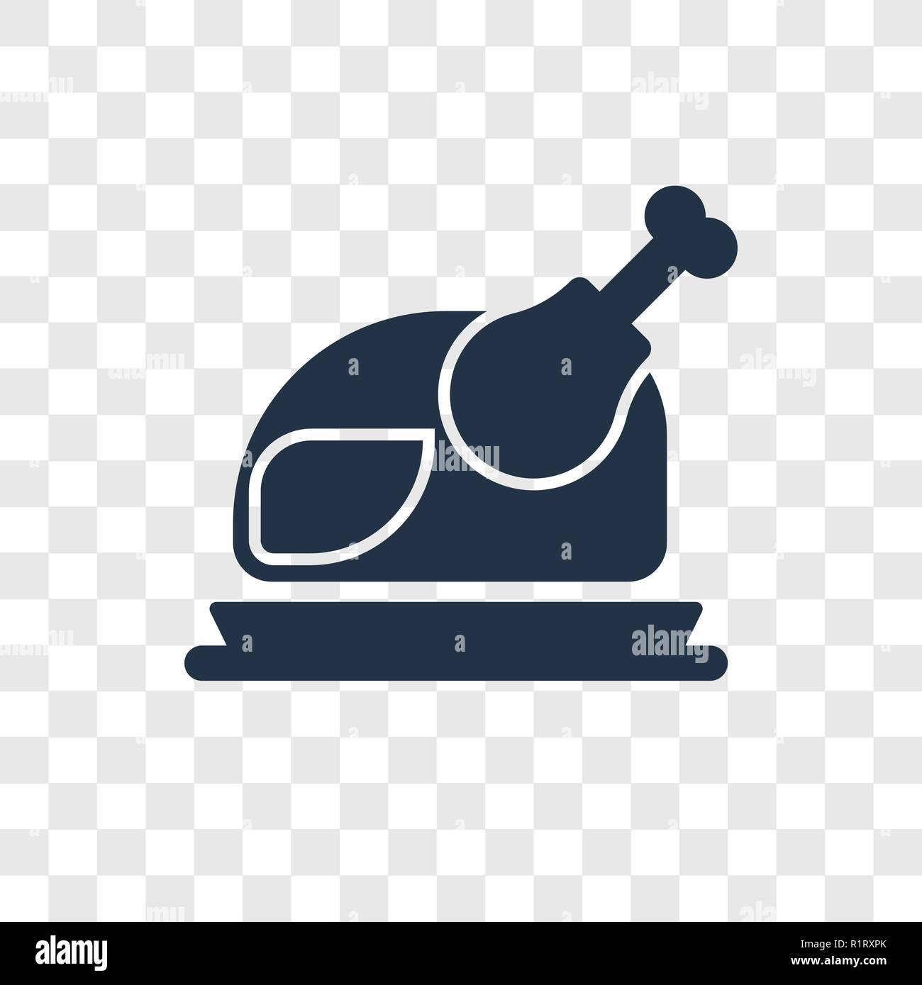 Turkey vector icon isolated on transparent background, Turkey ...