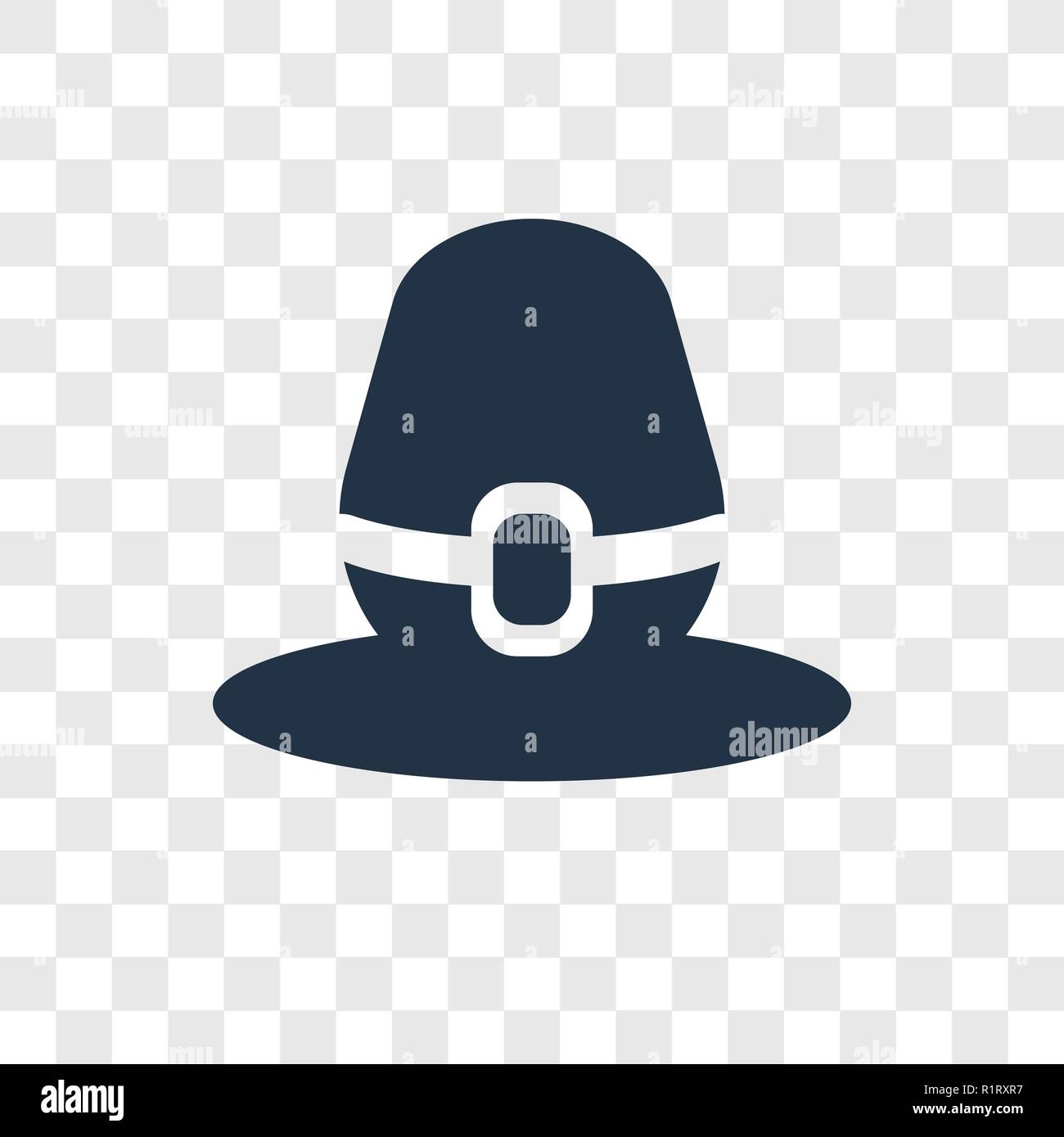 Pilgrim vector icon isolated on transparent background, Pilgrim ...