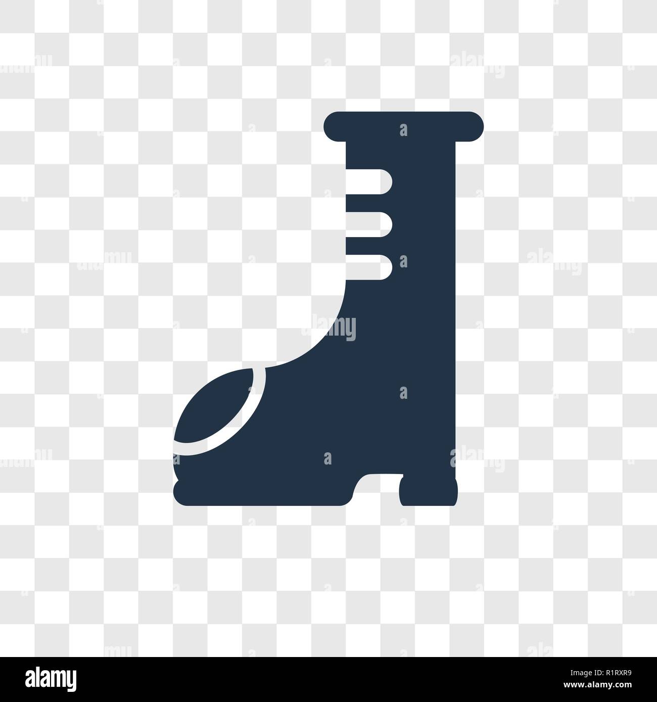 Boot vector icon isolated on transparent background, Boot transparency ...