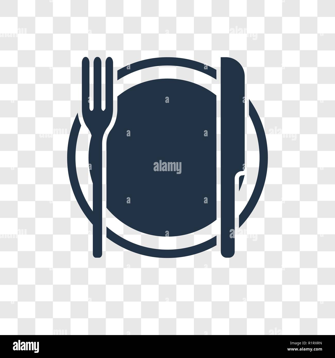Dinner vector icon isolated on transparent background, Dinner ...