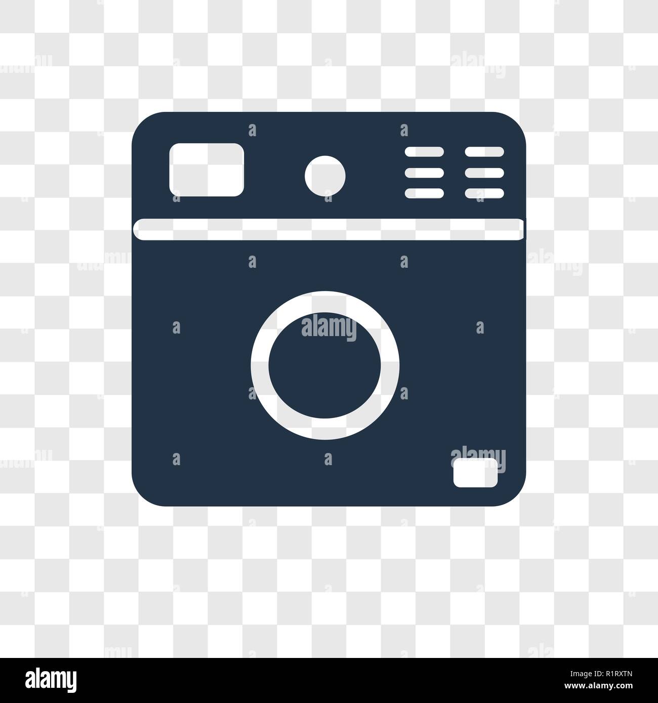 Washing machine vector icon isolated on transparent background, Washing machine transparency ...