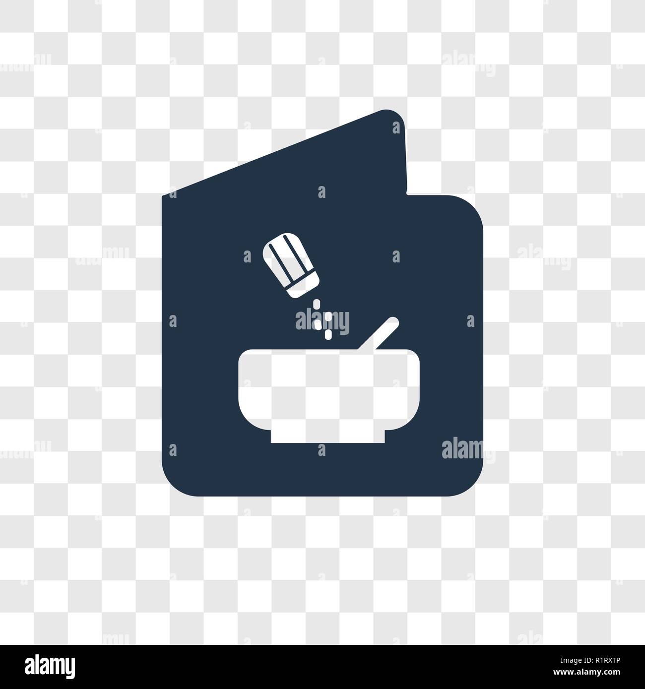 Recipe vector icon isolated on transparent background, Recipe ...