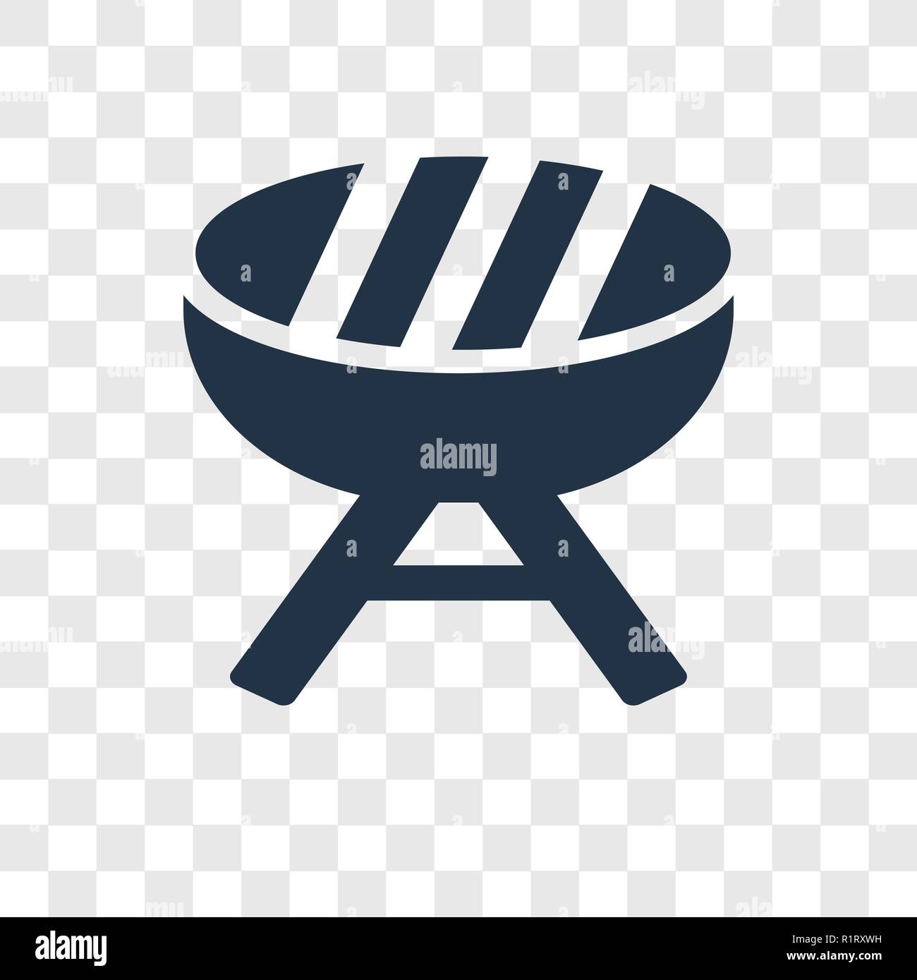 Barbecue vector icon isolated on transparent background, Barbecue ...