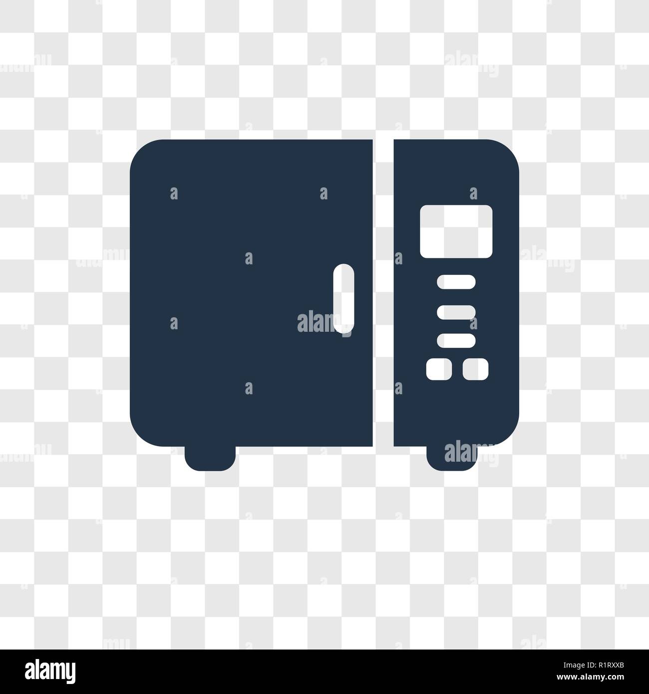 Microwave vector icon isolated on transparent background, Microwave ...