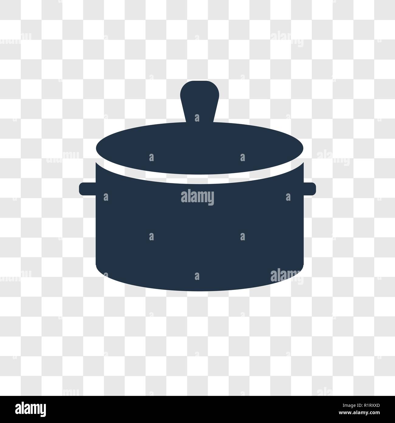 Pot vector icon isolated on transparent background, Pot transparency ...