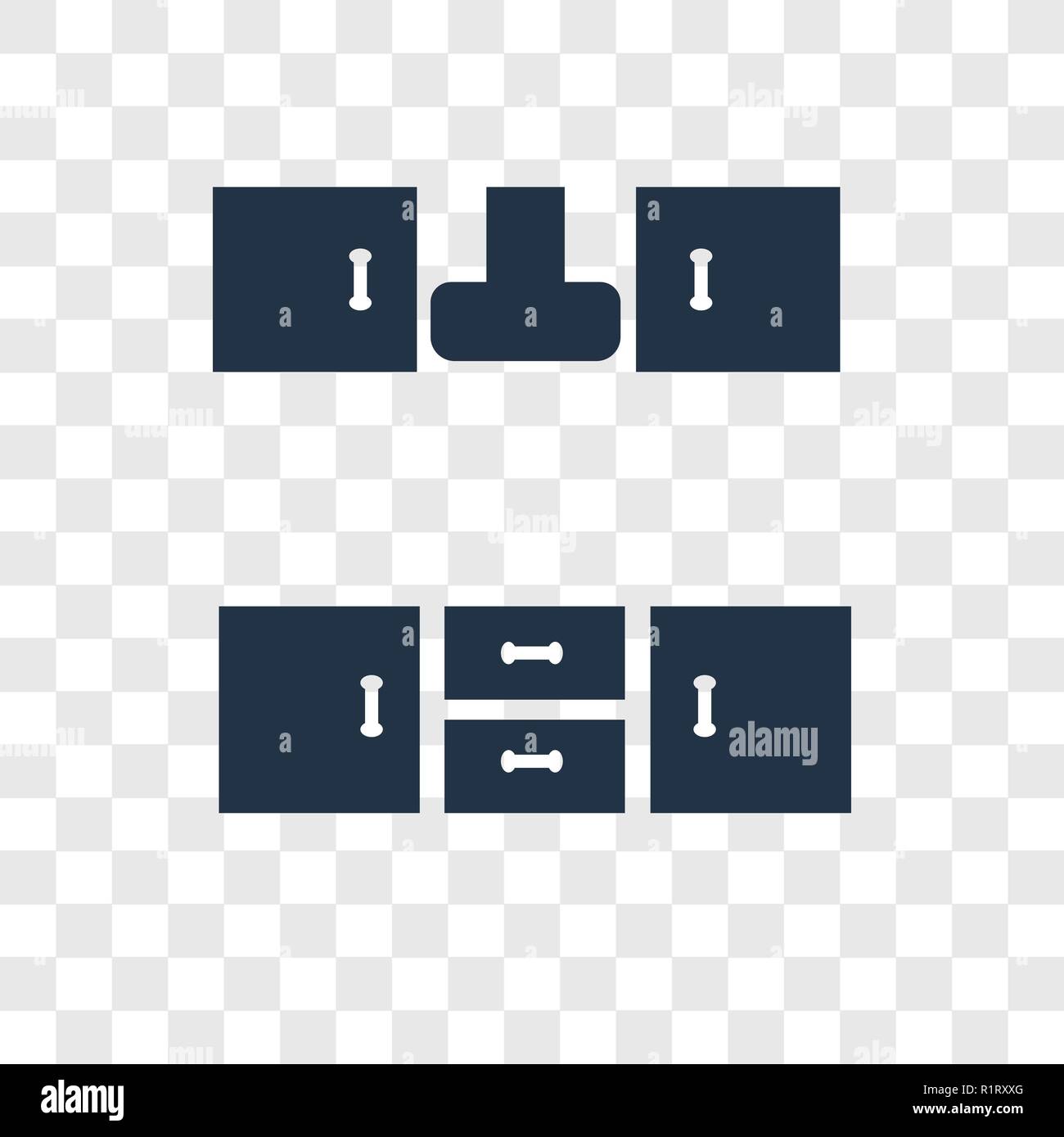Cabinet vector icon isolated on transparent background, Cabinet ...