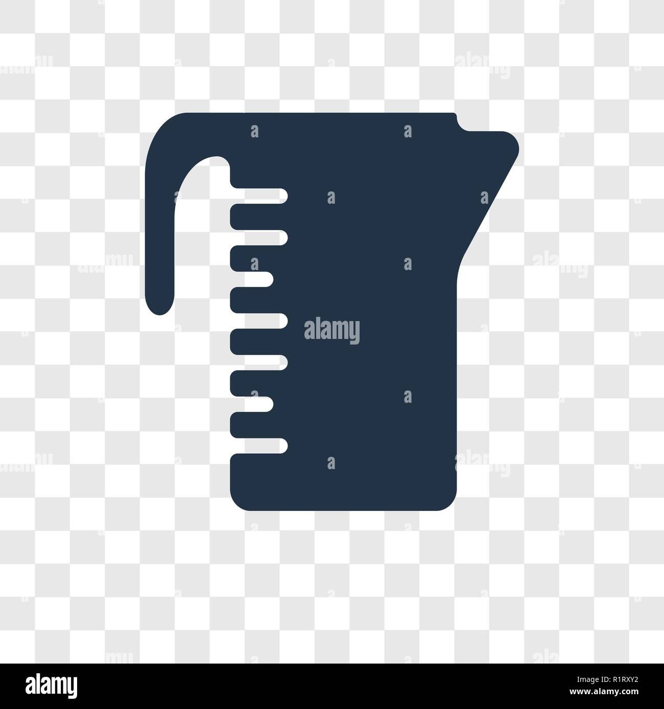 Measuring cup vector icon isolated on transparent background, Measuring ...