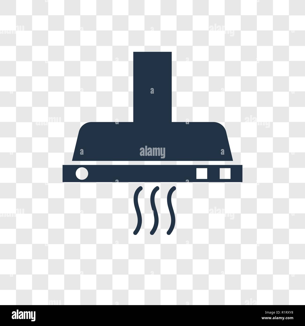 Extractor hood vector icon isolated on transparent background ...