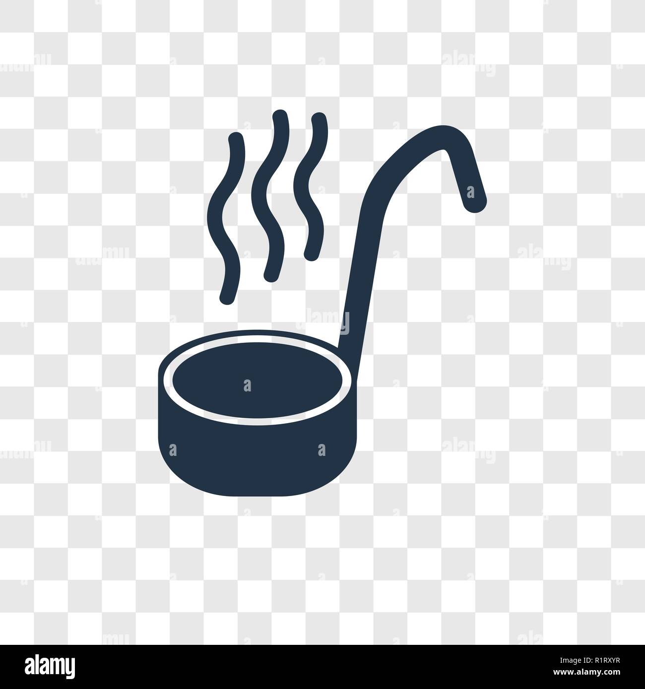 Ladle vector icon isolated on transparent background, Ladle ...