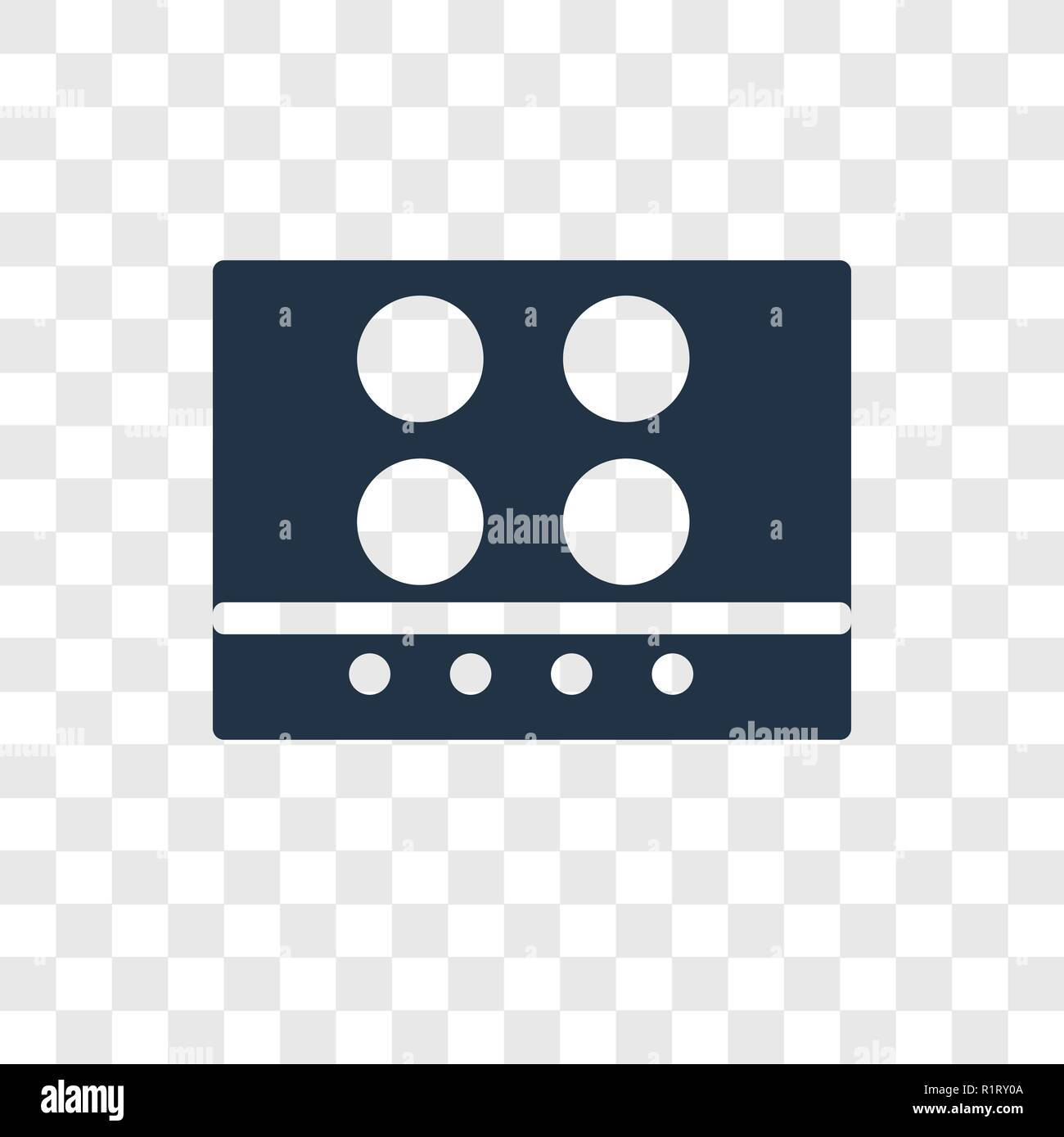 Stove vector icon isolated on transparent background, Stove ...