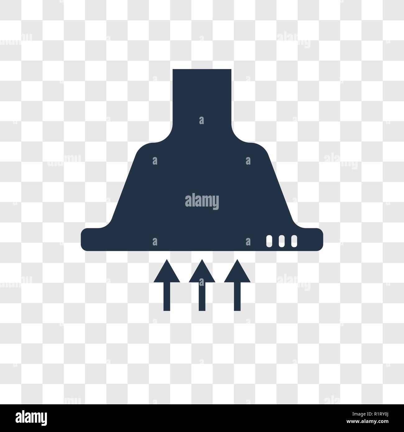 Extractor hood vector icon isolated on transparent background ...