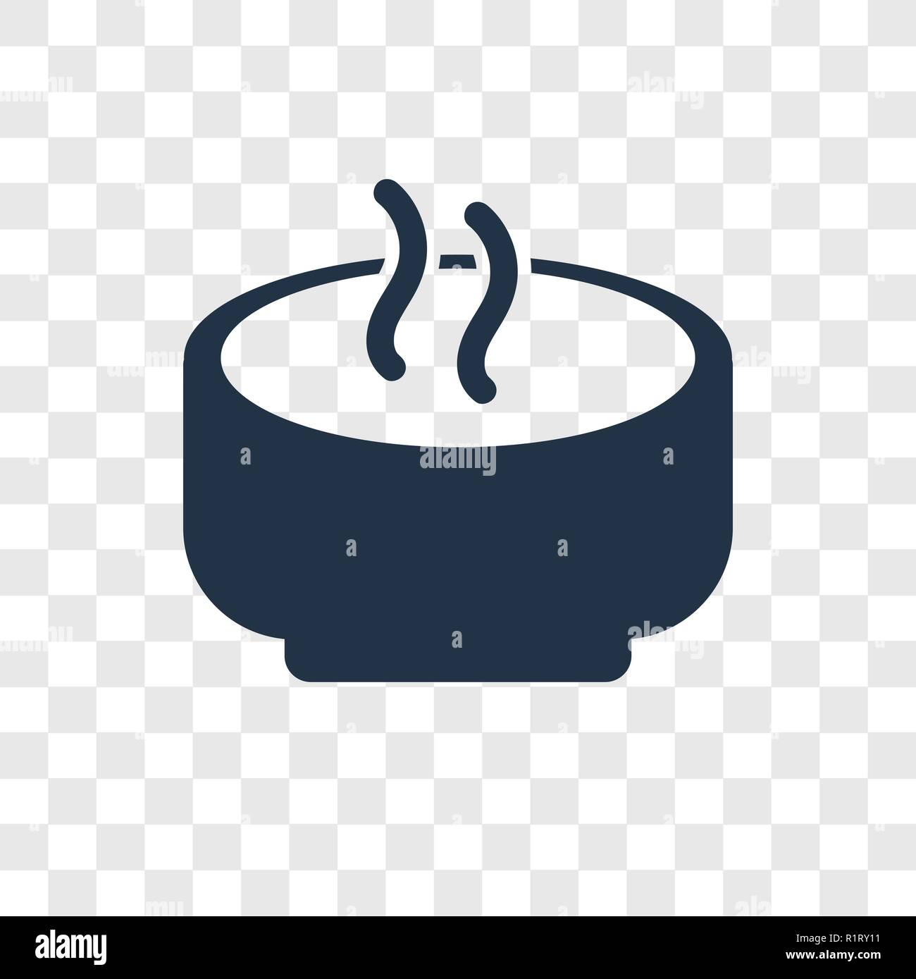Bowl vector icon isolated on transparent background, Bowl transparency ...