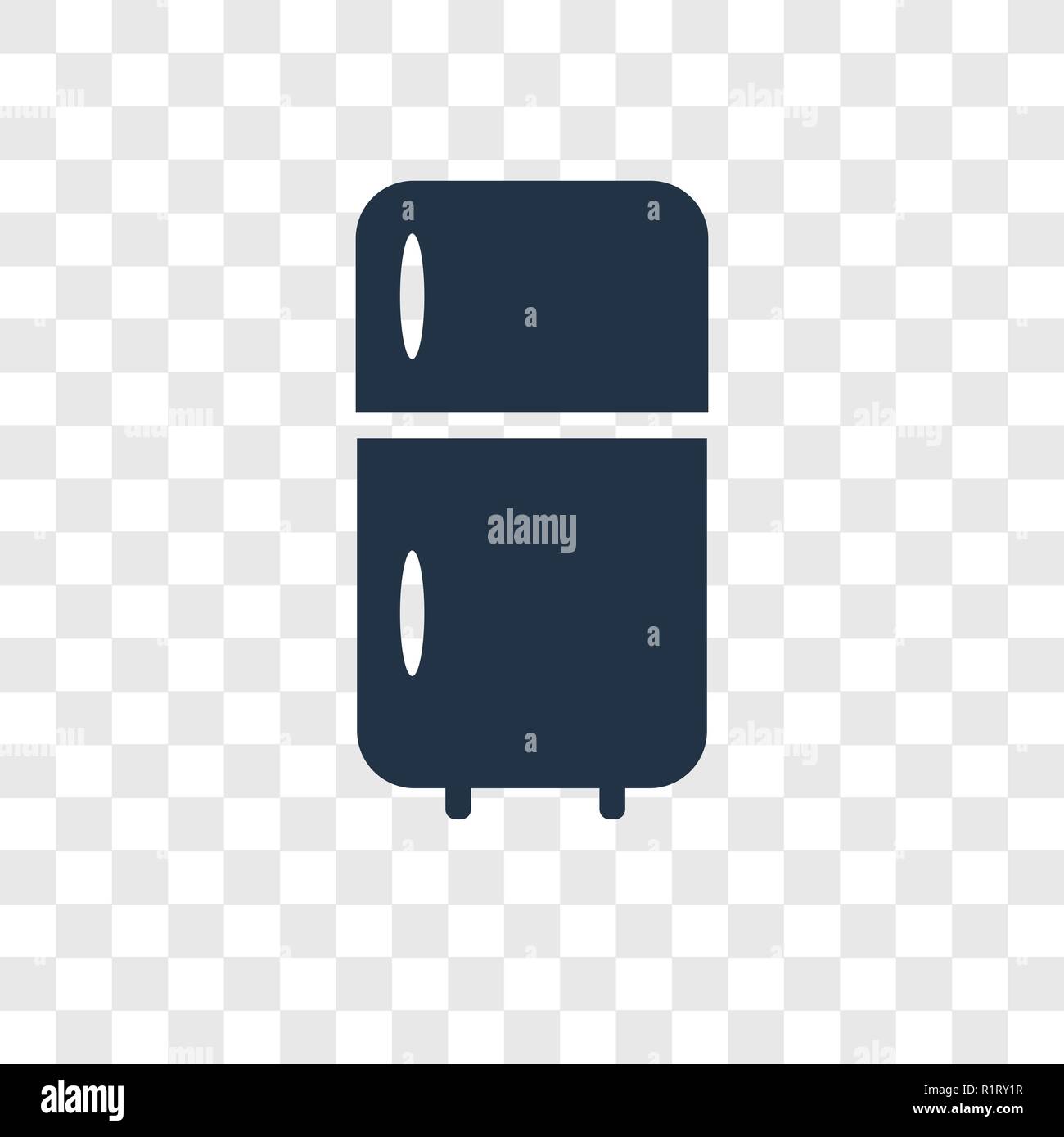 Fridge vector icon isolated on transparent background, Fridge ...