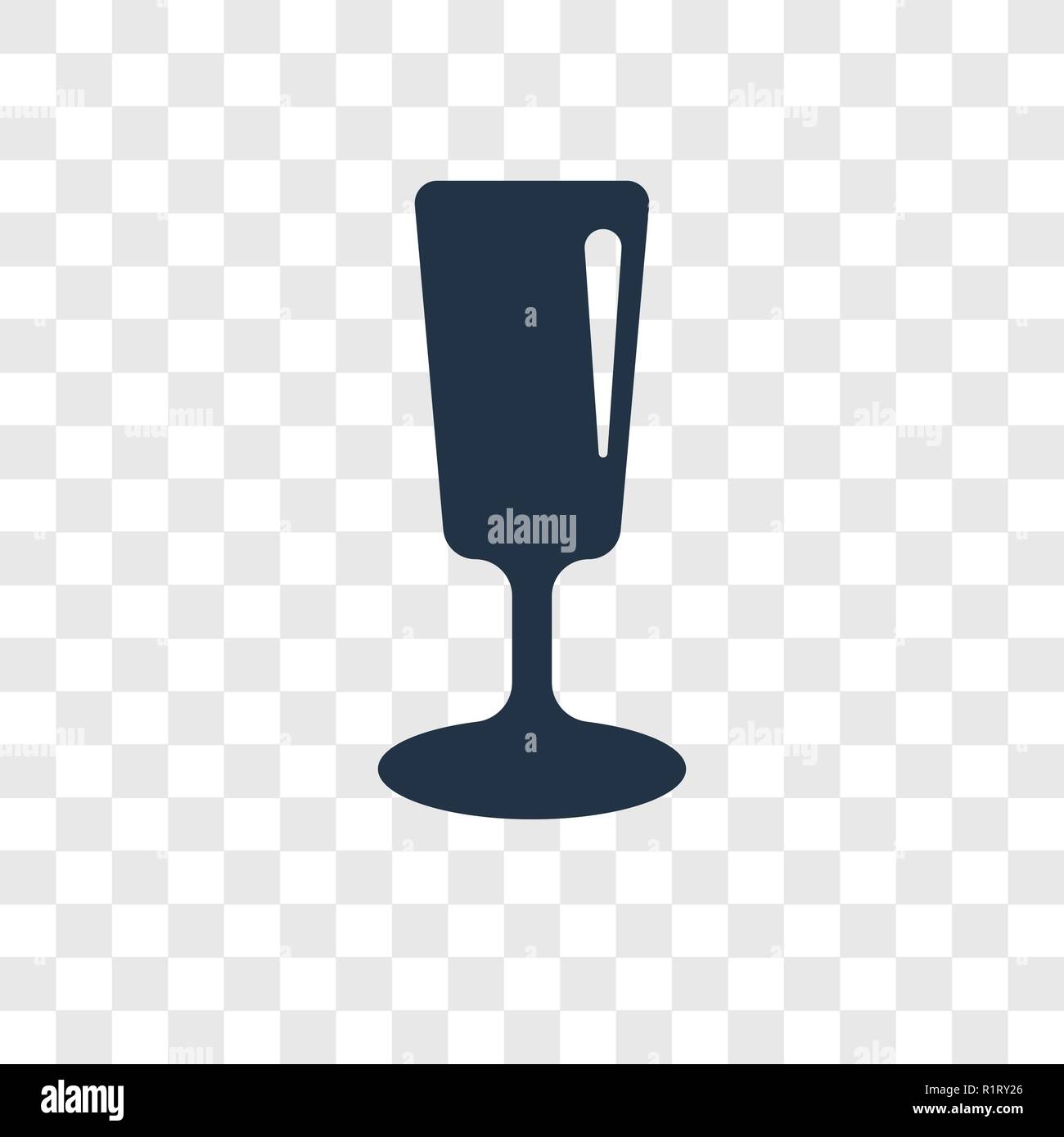 Glass vector icon isolated on transparent background, Glass ...